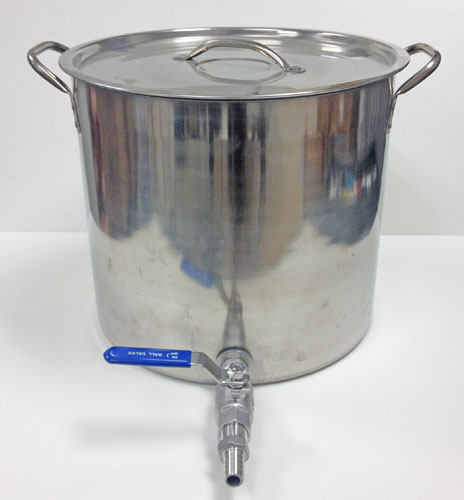 5 Gallon Stainless Steel Stock Pot with Weldless Ball Valve — Learn to Brew